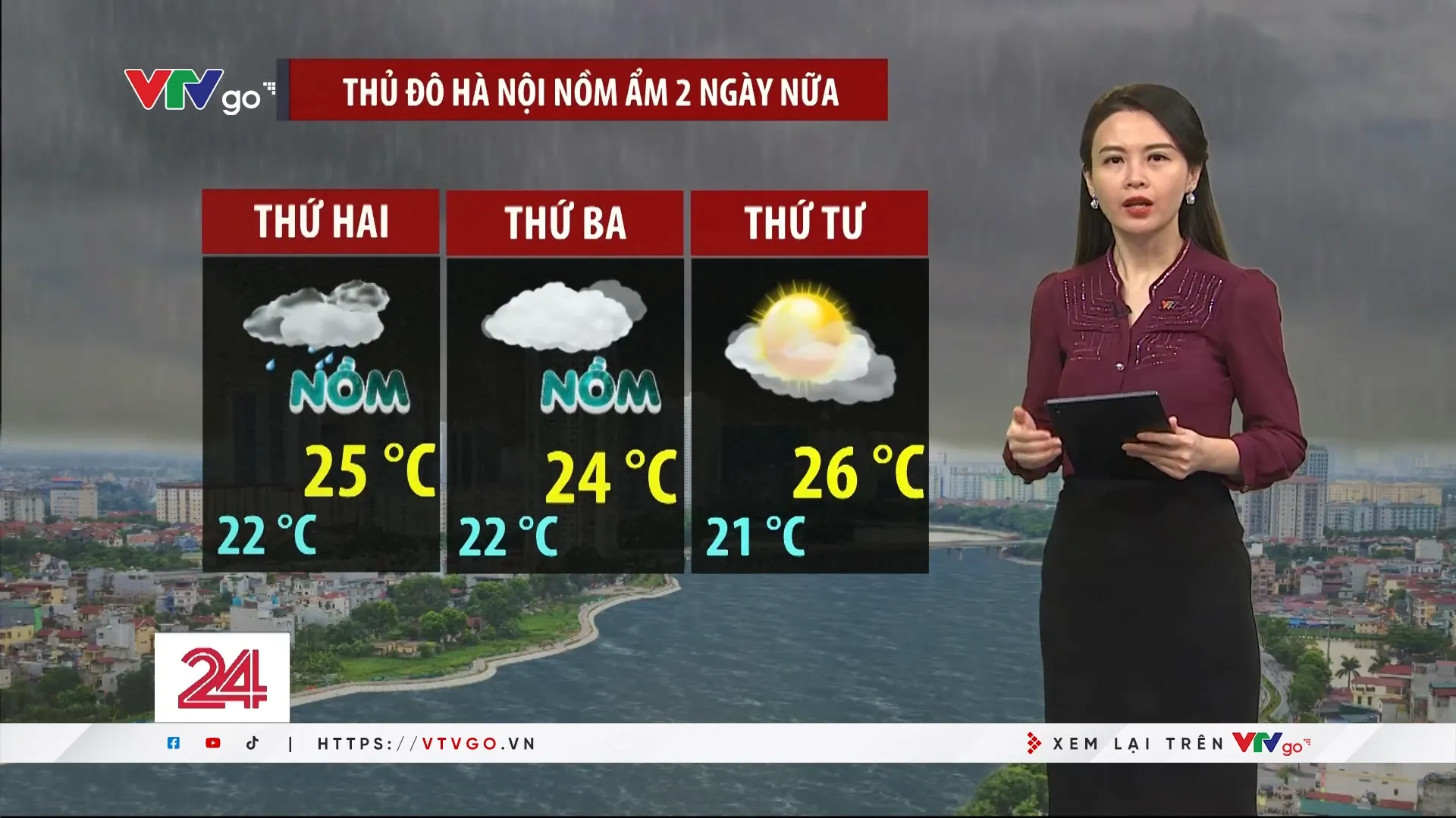 Thủ đô Hà Nội nồm ẩm 2 ngày nữa | Cập nhật tối 09/11/2025 | VTVgo